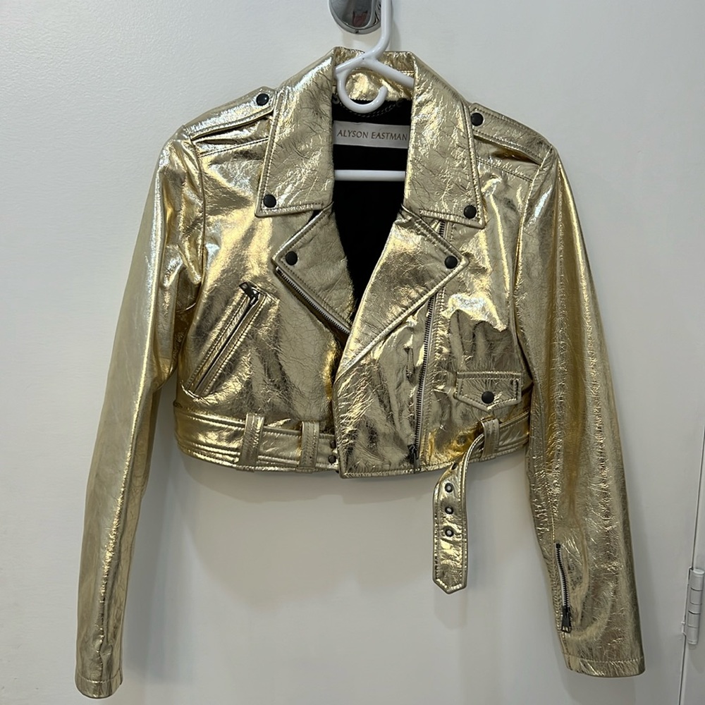 Metallic Leather Jacket - Gem